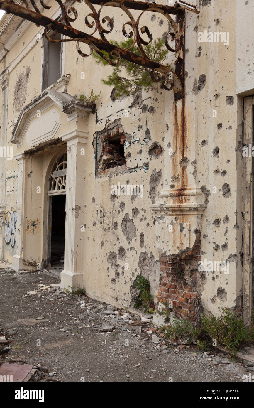 Abandoned hotel in Kupari, Croatia, destroyed during the Balkans War in ...