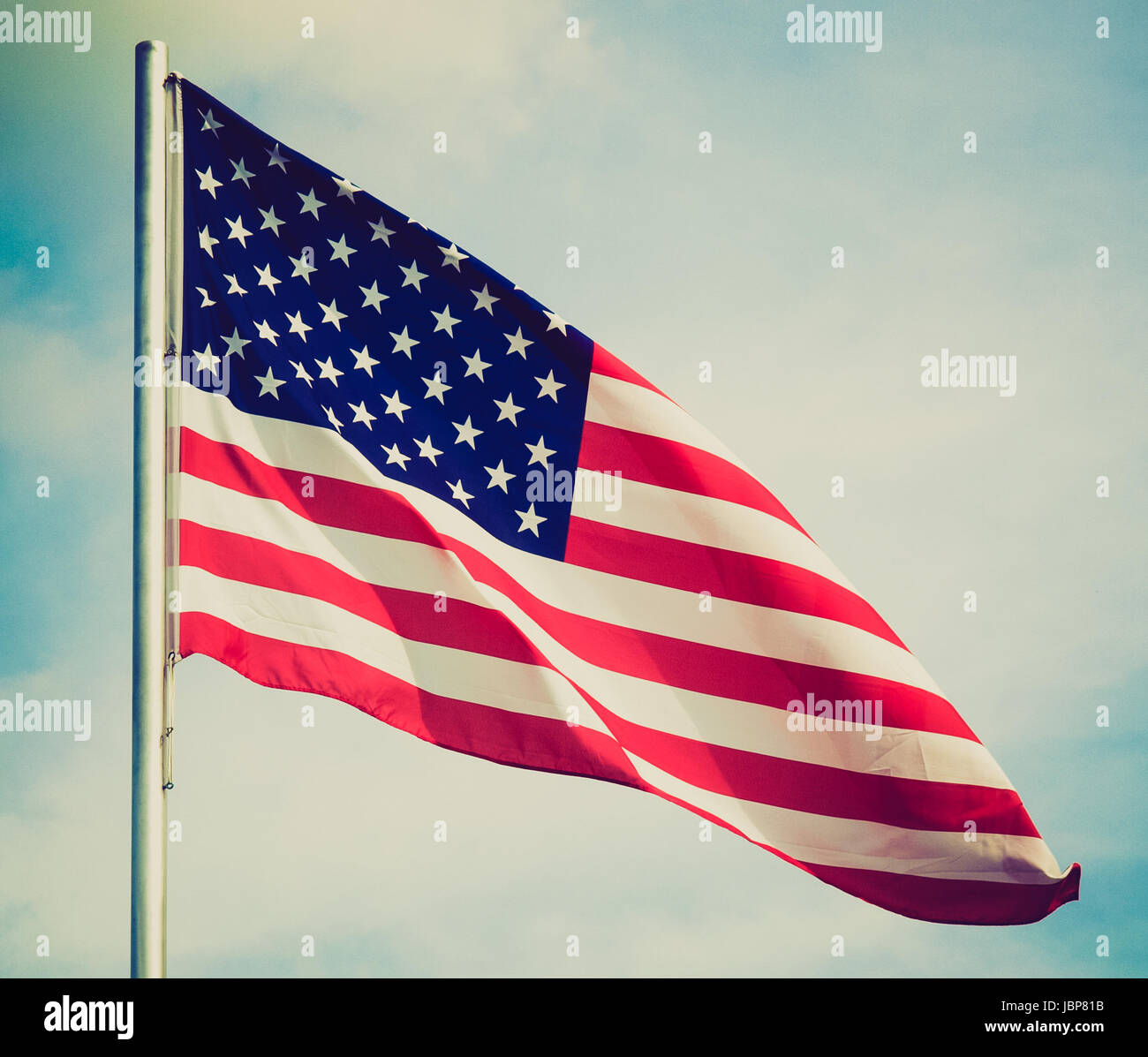 Vintage retro looking Flag of the USA (United States of America Stock ...