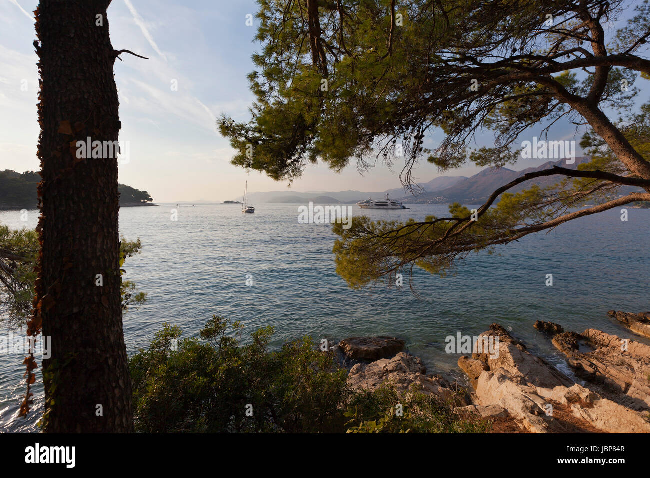 View of bay, Cavtat, Croatia Stock Photo - Alamy