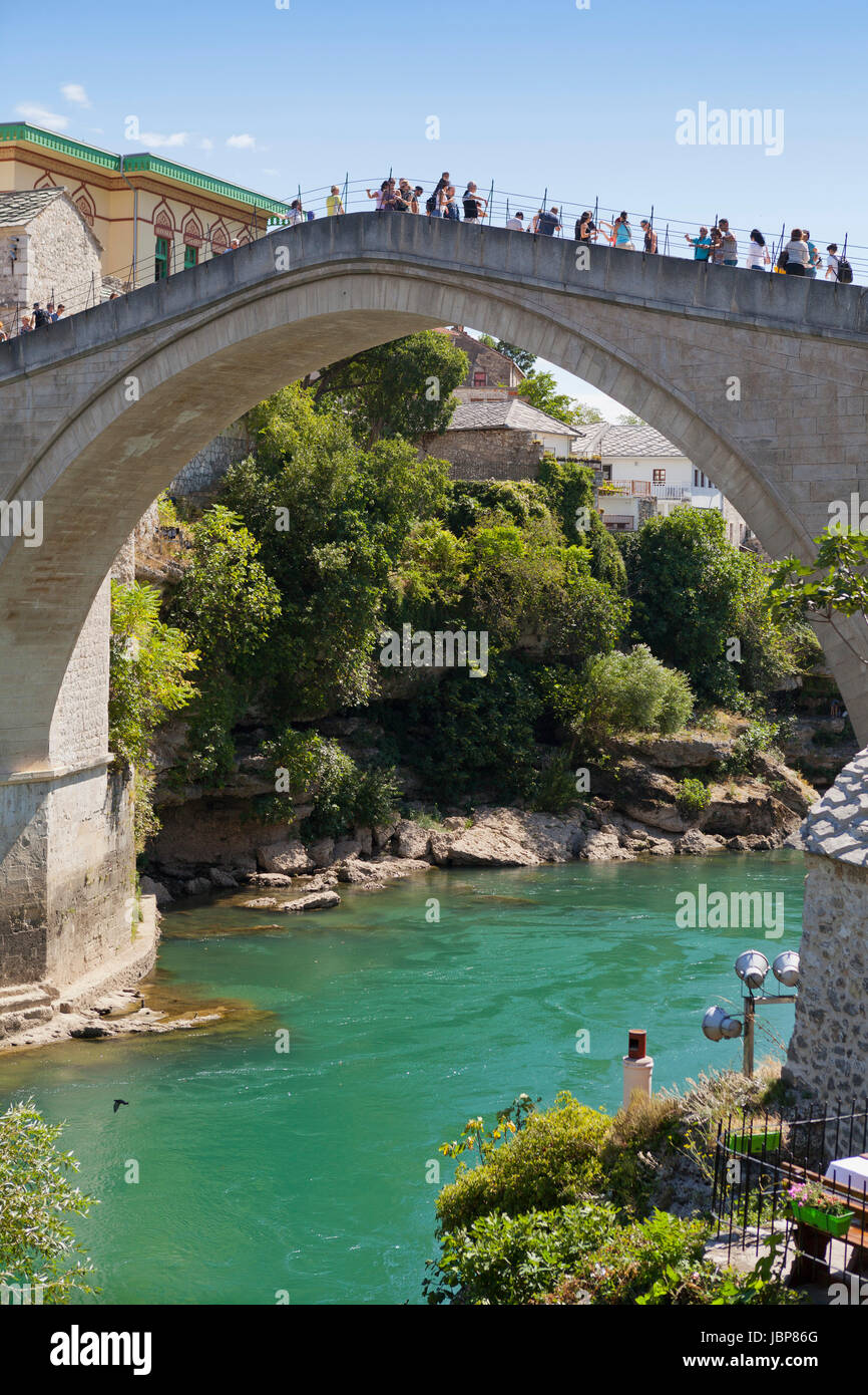 Mostar Bridge, rebuilt after the Balkans War Stock Photo - Alamy