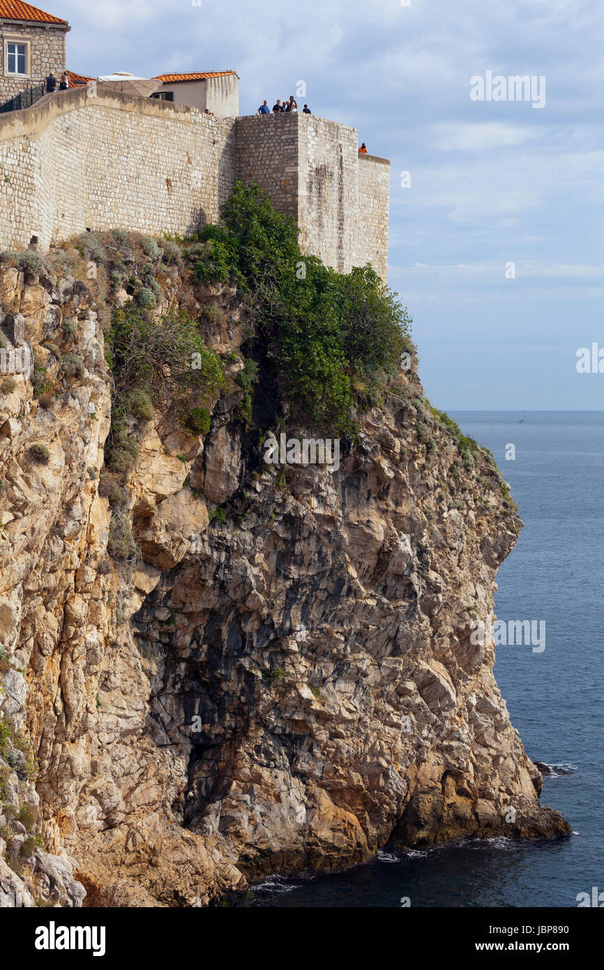 Coastal defence walls, Dubrovnik Stock Photo - Alamy