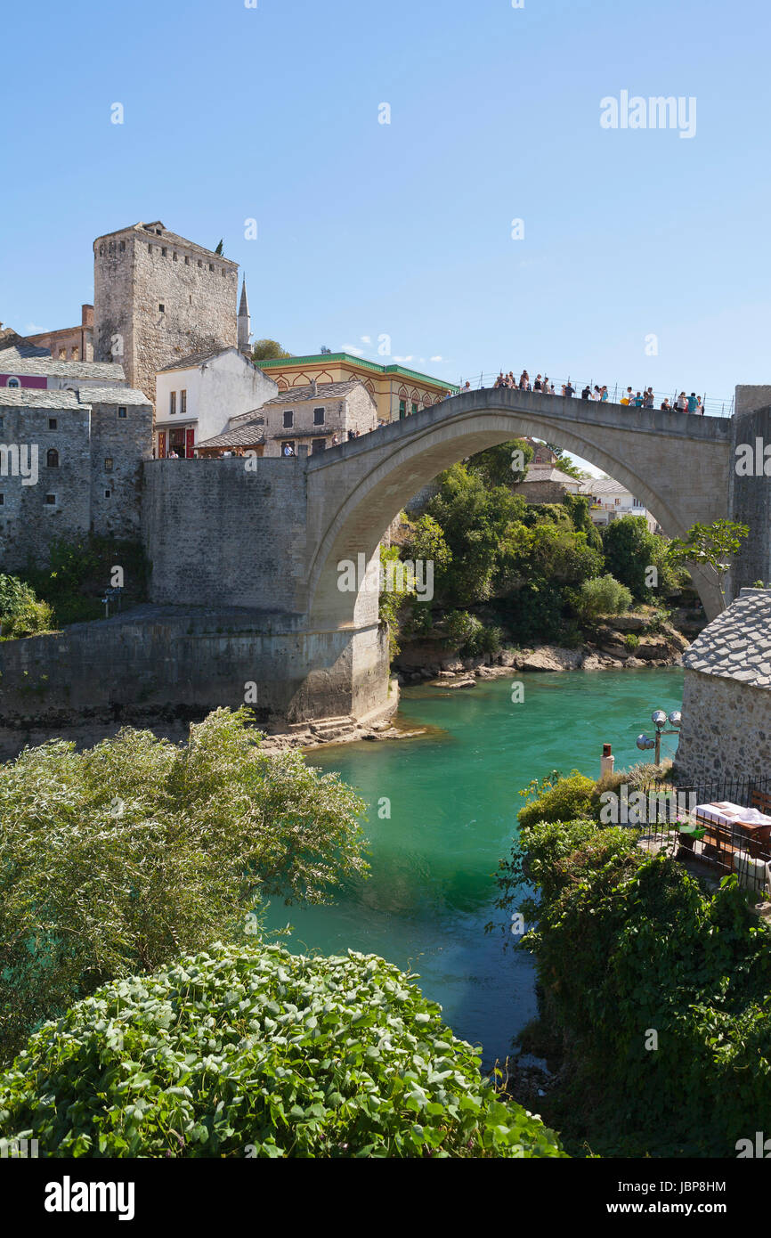 Mostar Bridge, rebuilt after the Balkans War Stock Photo - Alamy