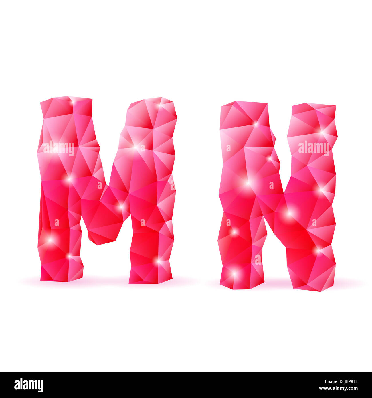 Polygonal font abc alphabet Cut Out Stock Images & Pictures - Alamy