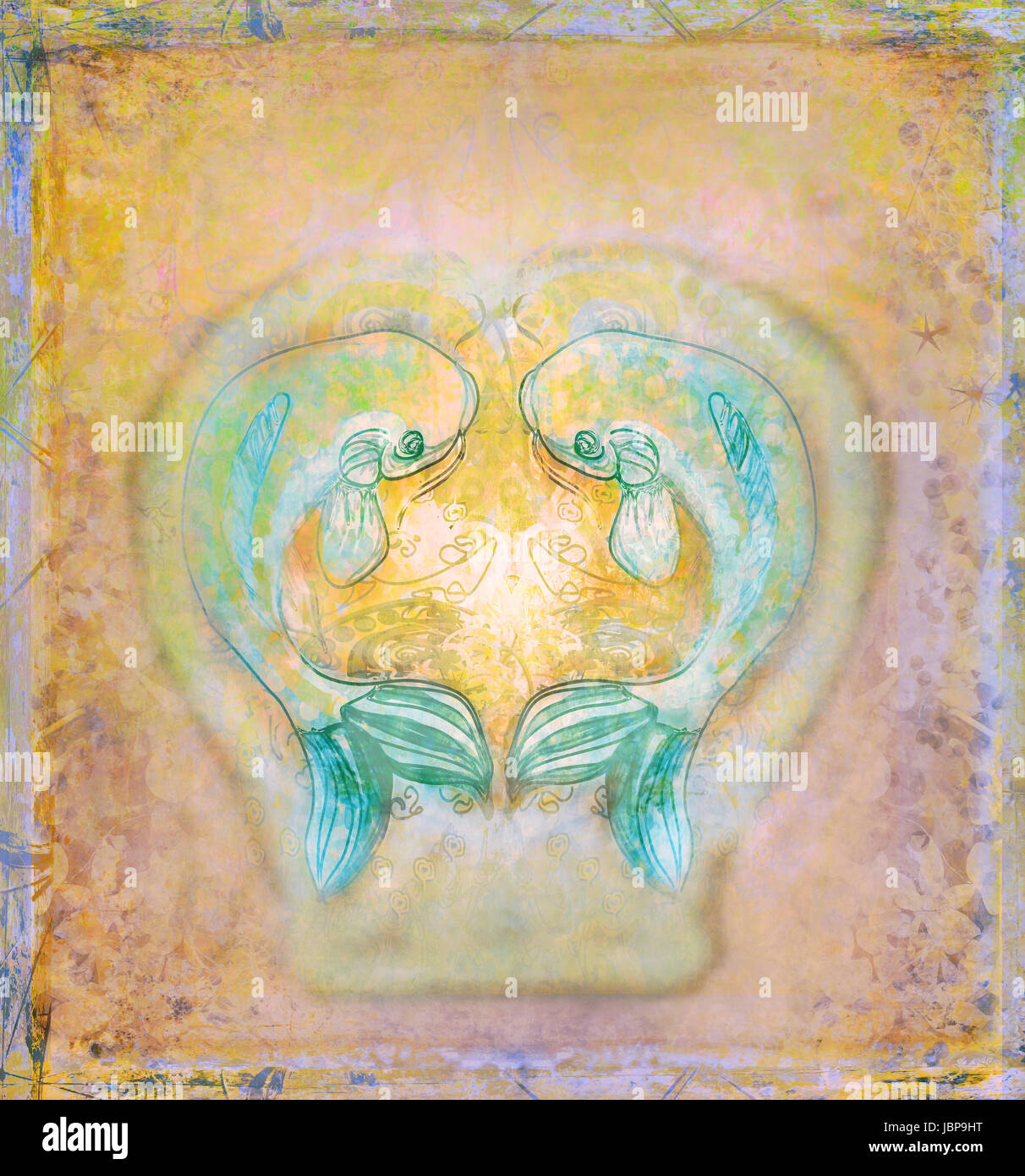 Japanese koi fish grunge background Stock Photo - Alamy