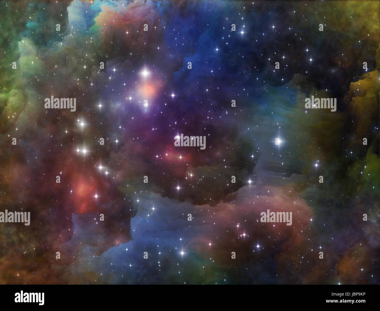 Deep Space series. Abstract arrangement of nebula, stars and colors ...