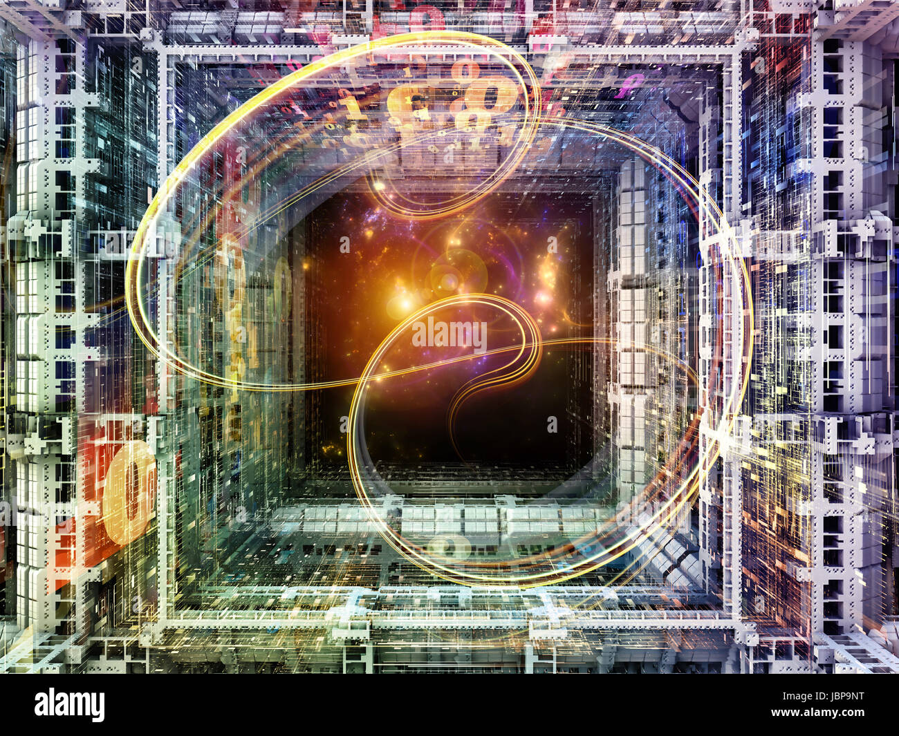 Matter Can Dream series. Composition of fractal frames, graphic ...