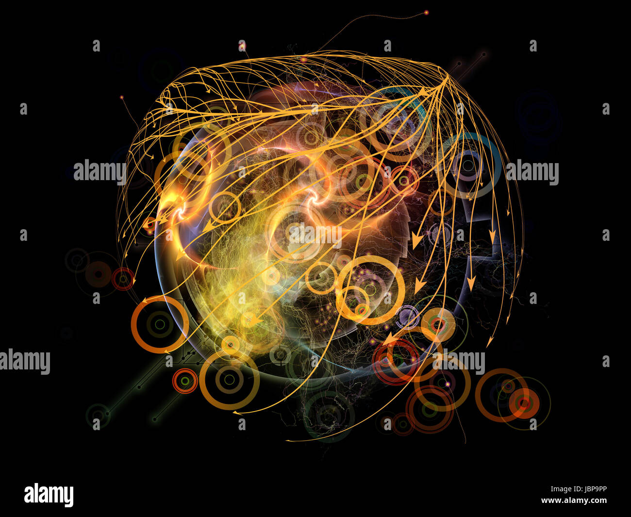 Conceptual Particle series. Background design of fractal and conceptual ...