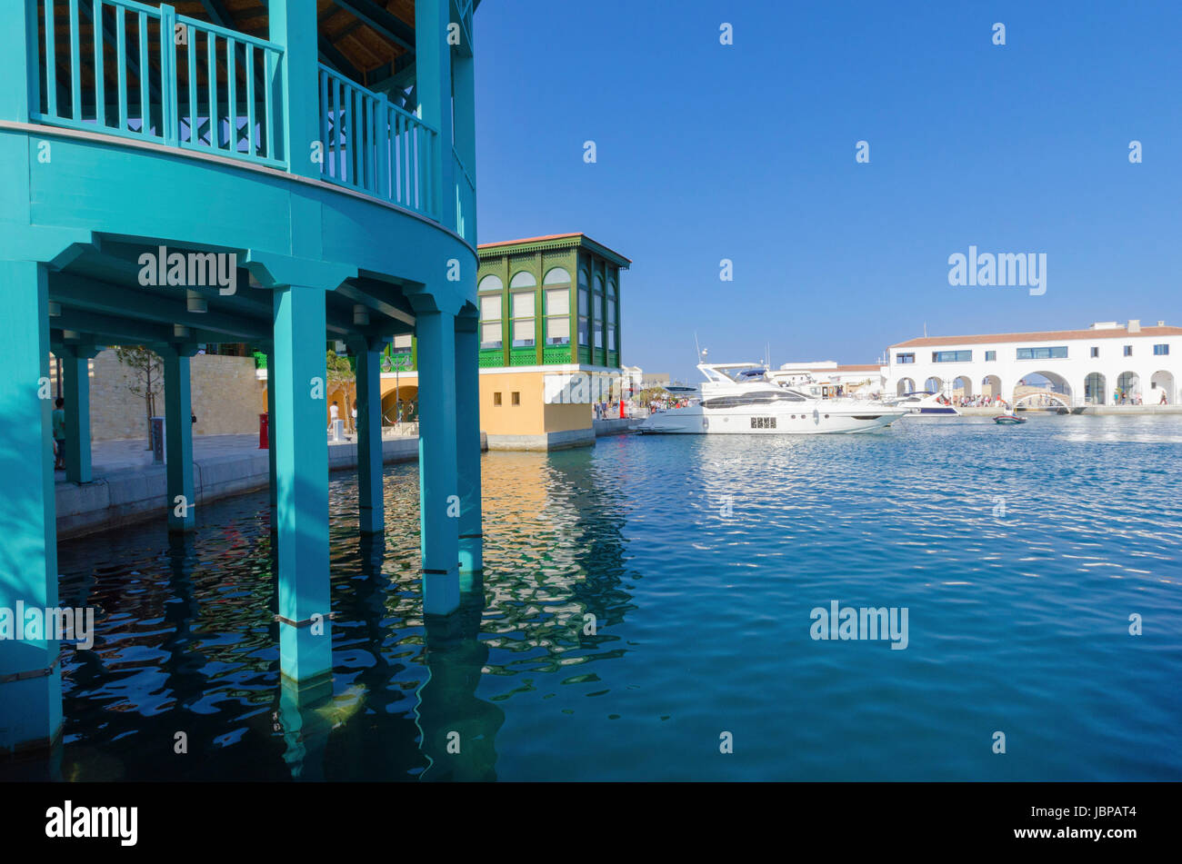 The beautiful Marina in Limassol city in Cyprus. A very modern, high ...
