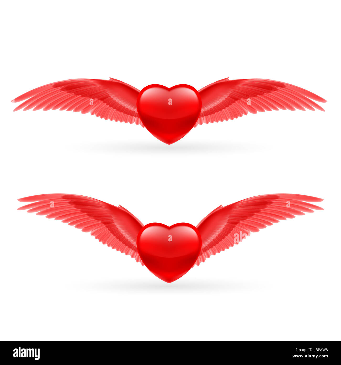 Flying red hearts icon Cut Out Stock Images & Pictures - Alamy