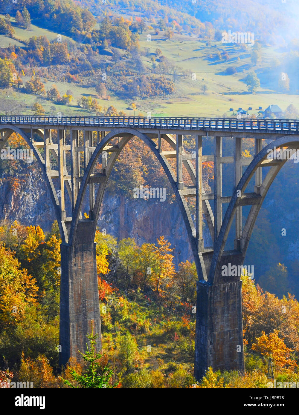Djurdjevica Tara Bridge is a concrete arch bridge over the Tara River ...