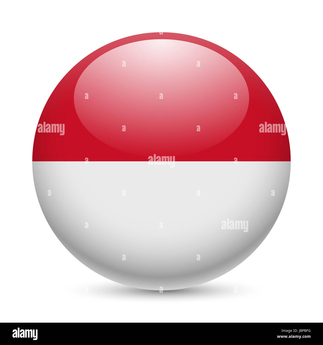 Flag of Monaco as round glossy icon. Button with Monacan flag Stock ...