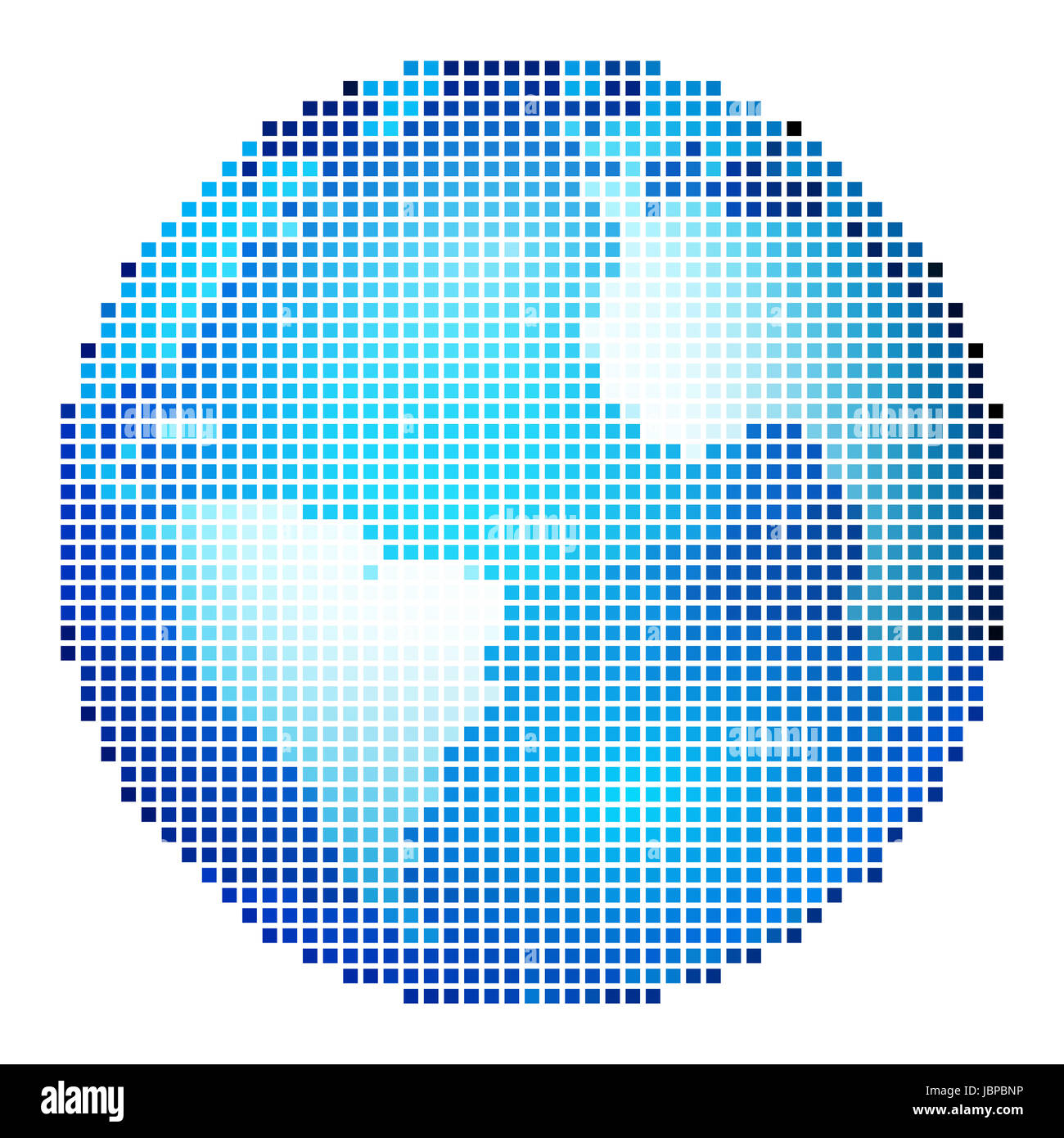 Planet Earth in form blue pixel variuos shadows Stock Photo - Alamy