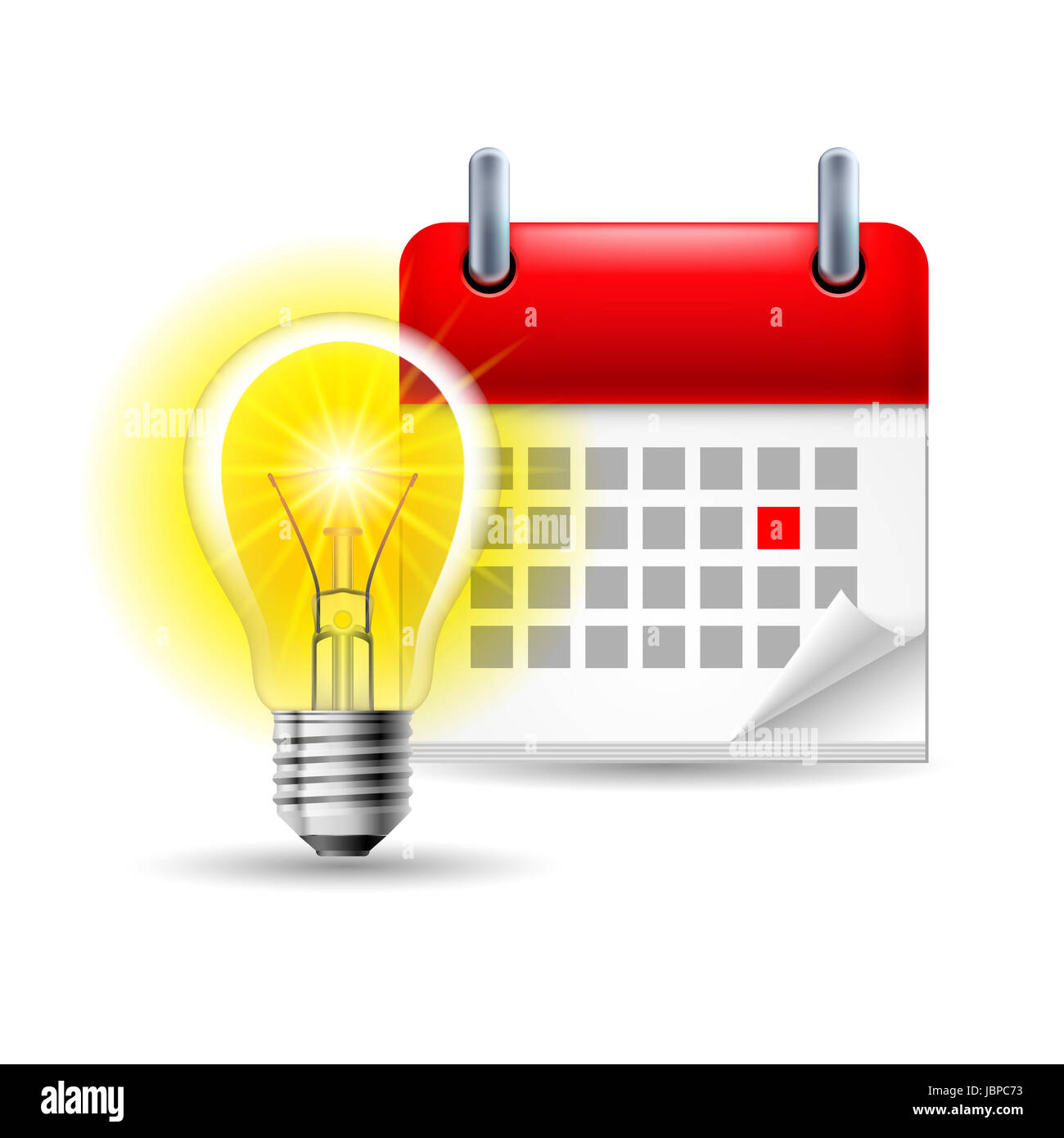 Page calendar with a marked red-letter day of the week. Near to ...