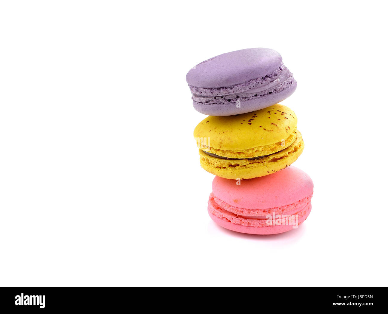 Colorful macaroon stack isolated on white background Stock Photo - Alamy