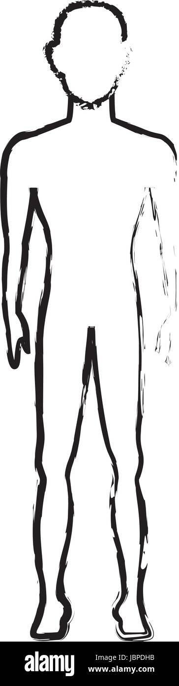 Blurred contour pictogram human silhouette hi-res stock photography and ...