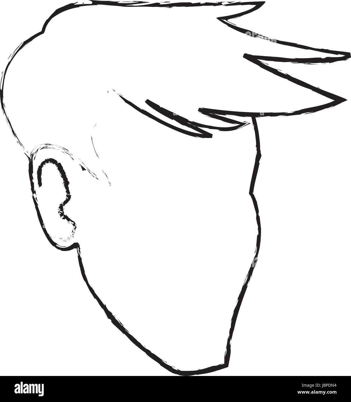 Male faceless character image Black and White Stock Photos & Images - Alamy