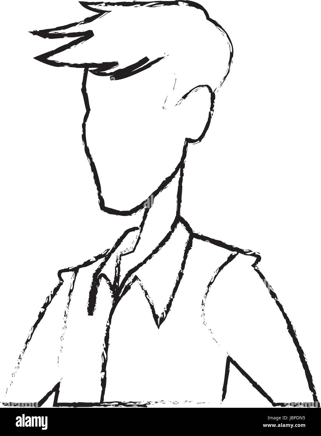 portrait man contour male default image Stock Vector Image & Art - Alamy