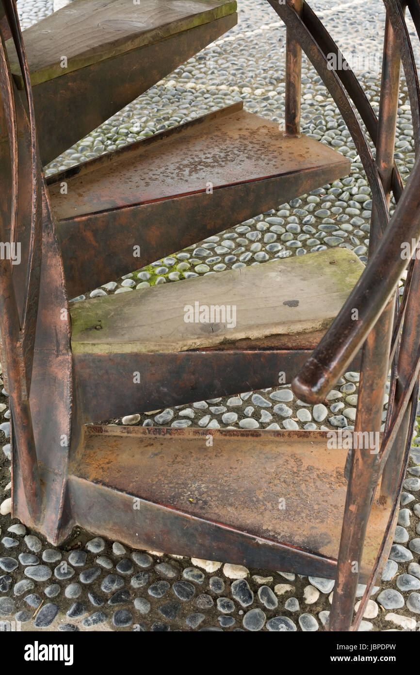 Old rusty staircase with nobody Stock Photo - Alamy