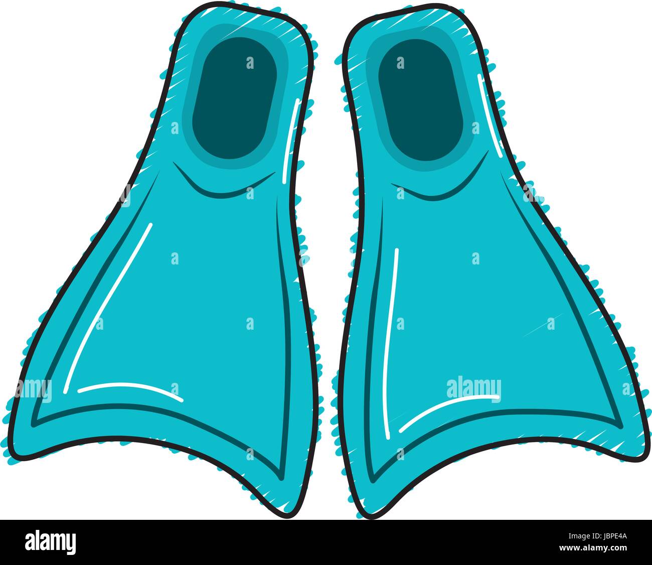 diving fin to be underwater adventure Stock Vector Image & Art - Alamy