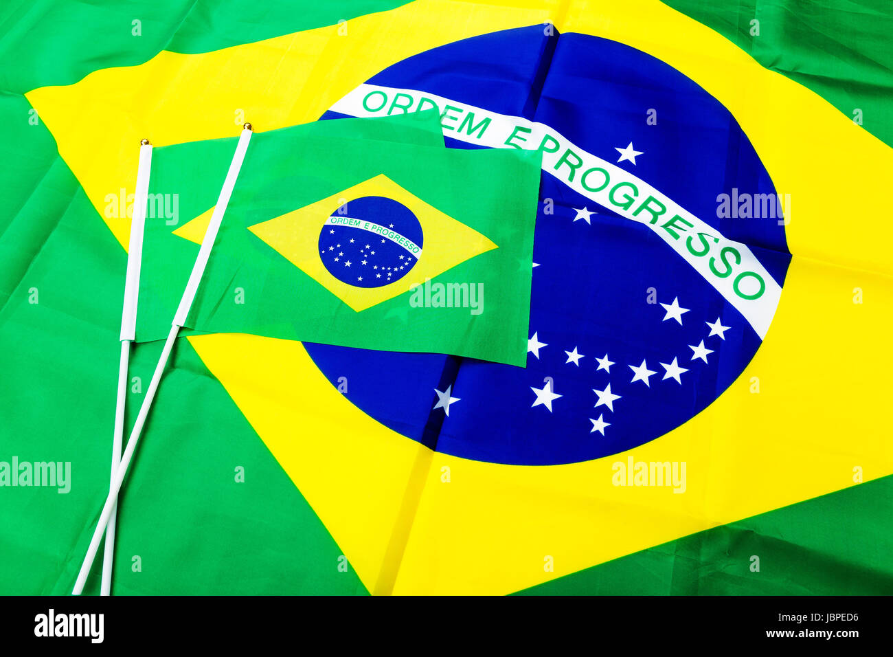 Brazilian national flag Stock Photo - Alamy