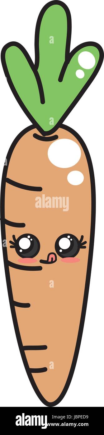 Cute carrot emoji character Stock Vector Images - Alamy