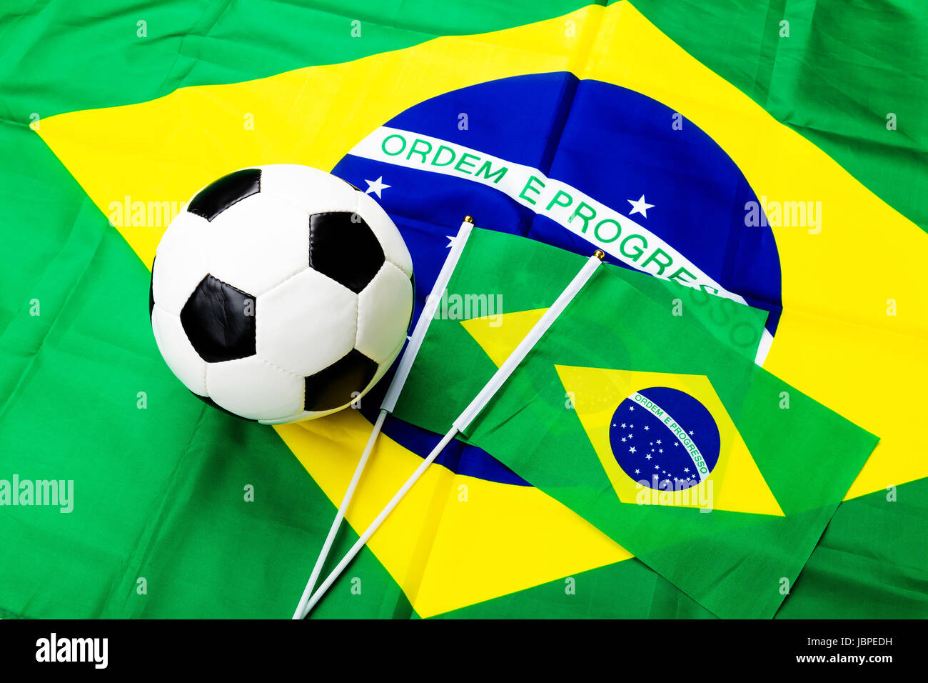 Brazil Flag and soccer ball Stock Photo - Alamy