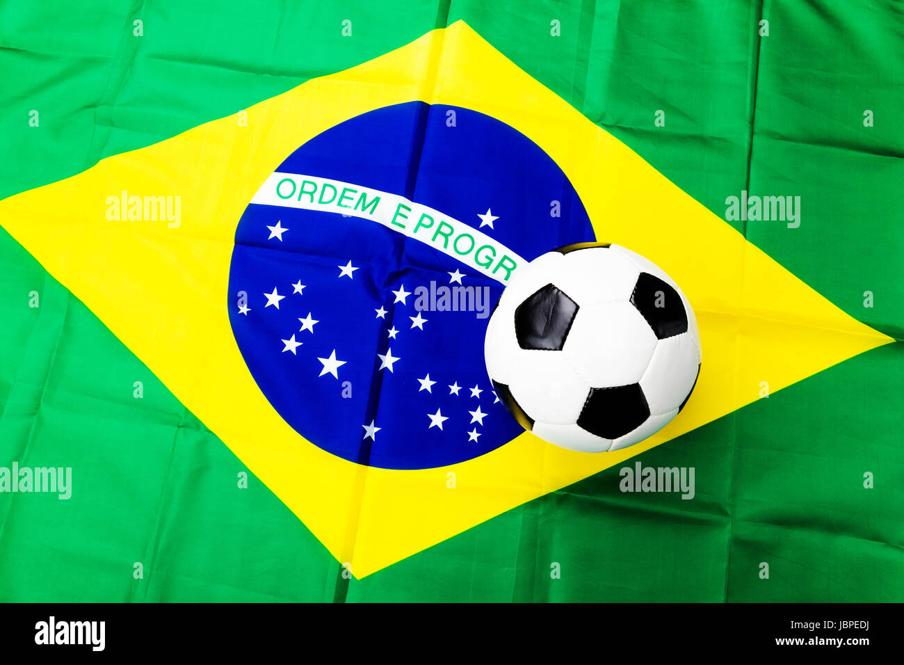 Football and Brazil flag Stock Photo - Alamy