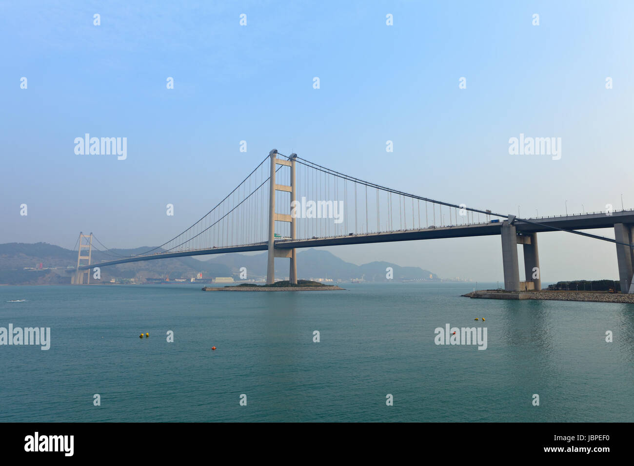Tsing Ma bridge in Hong Kong Stock Photo - Alamy