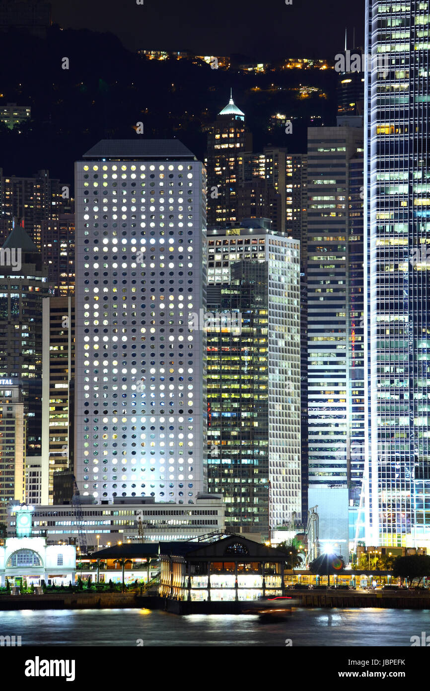 Office building at night Stock Photo - Alamy