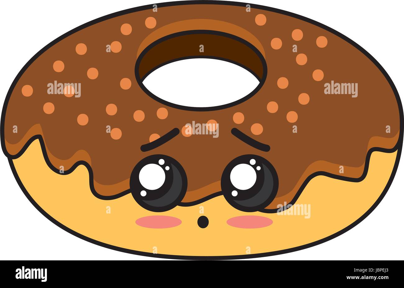 cute kawaii donut sad expression Stock Vector Image & Art - Alamy