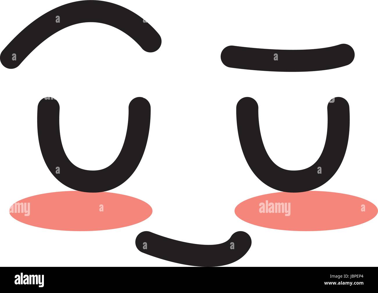 cute kawaii beautiful face smile and happy Stock Vector Image & Art - Alamy