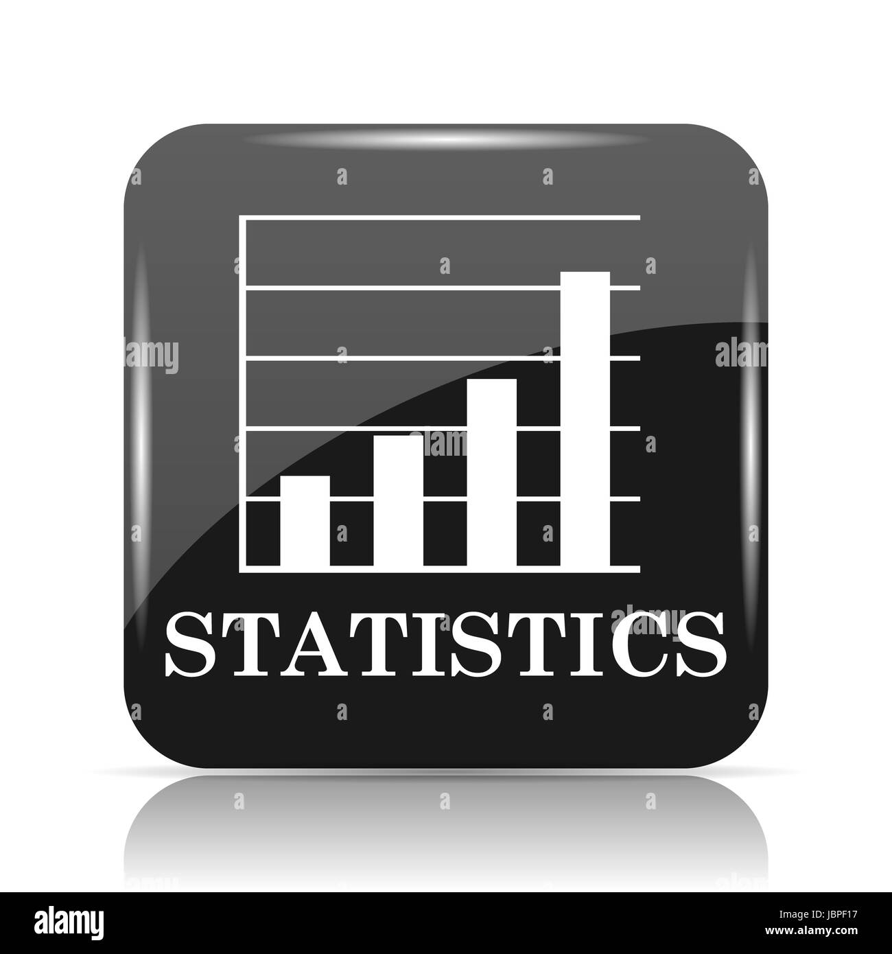 Statistics icon. Internet button on white background Stock Photo - Alamy