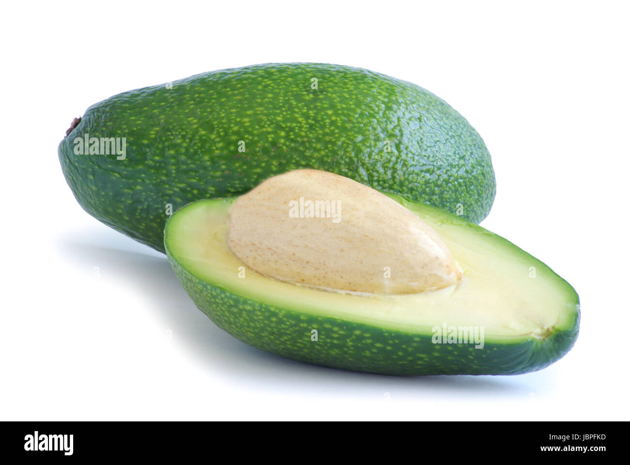 Ripe avocado isolated on a white background Stock Photo - Alamy