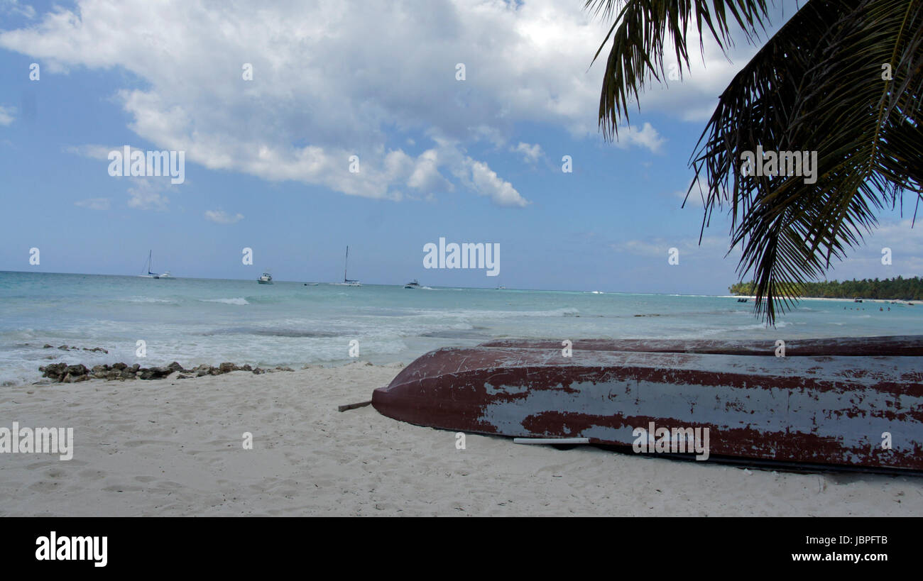 real caribbean paradise saona island Stock Photo - Alamy