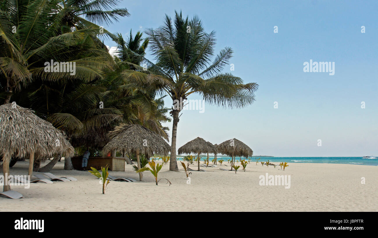 real caribbean paradise saona island Stock Photo - Alamy