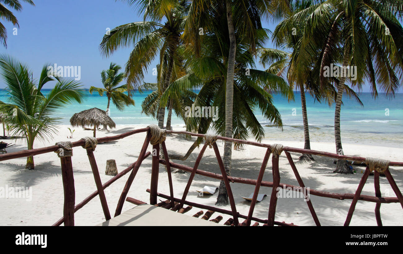 real caribbean paradise saona island Stock Photo - Alamy