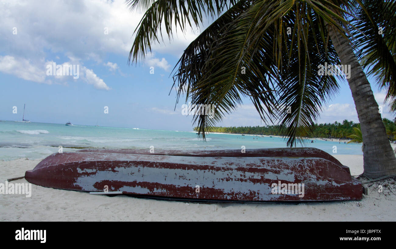 real caribbean paradise saona island Stock Photo - Alamy