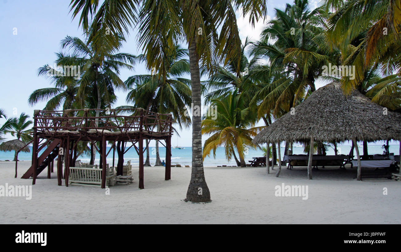 real caribbean paradise saona island Stock Photo - Alamy