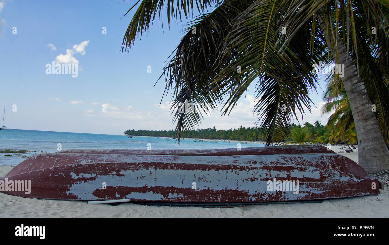 real caribbean paradise saona island Stock Photo - Alamy