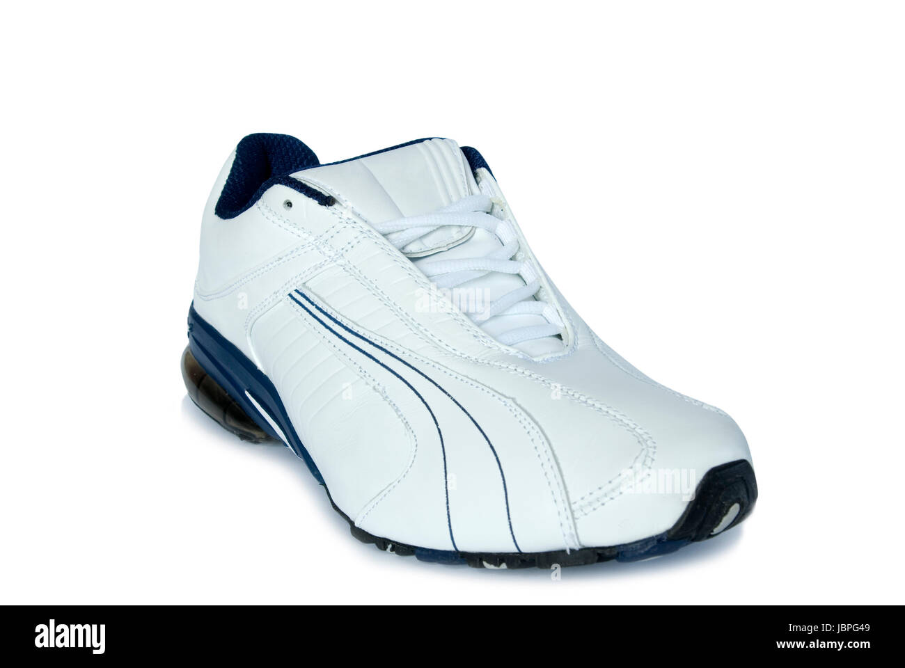 A pair of men's running shoes on white Stock Photo - Alamy
