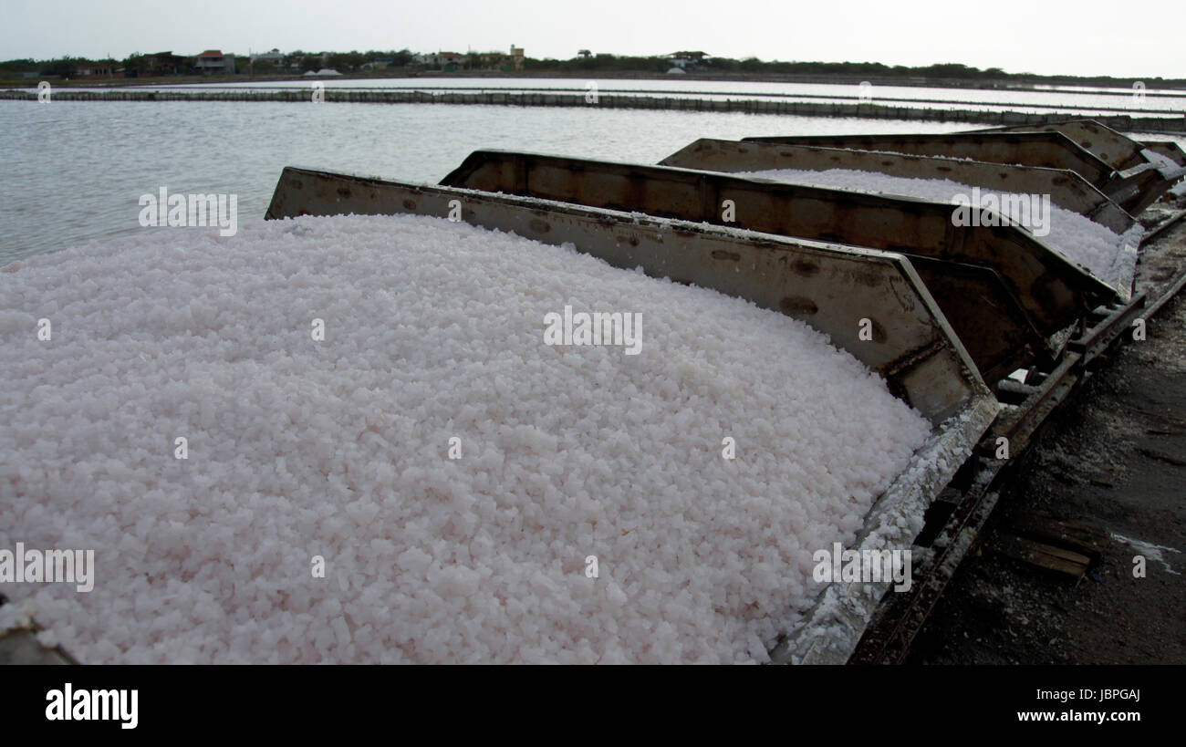 old weathered caribbean salt refinery Stock Photo - Alamy
