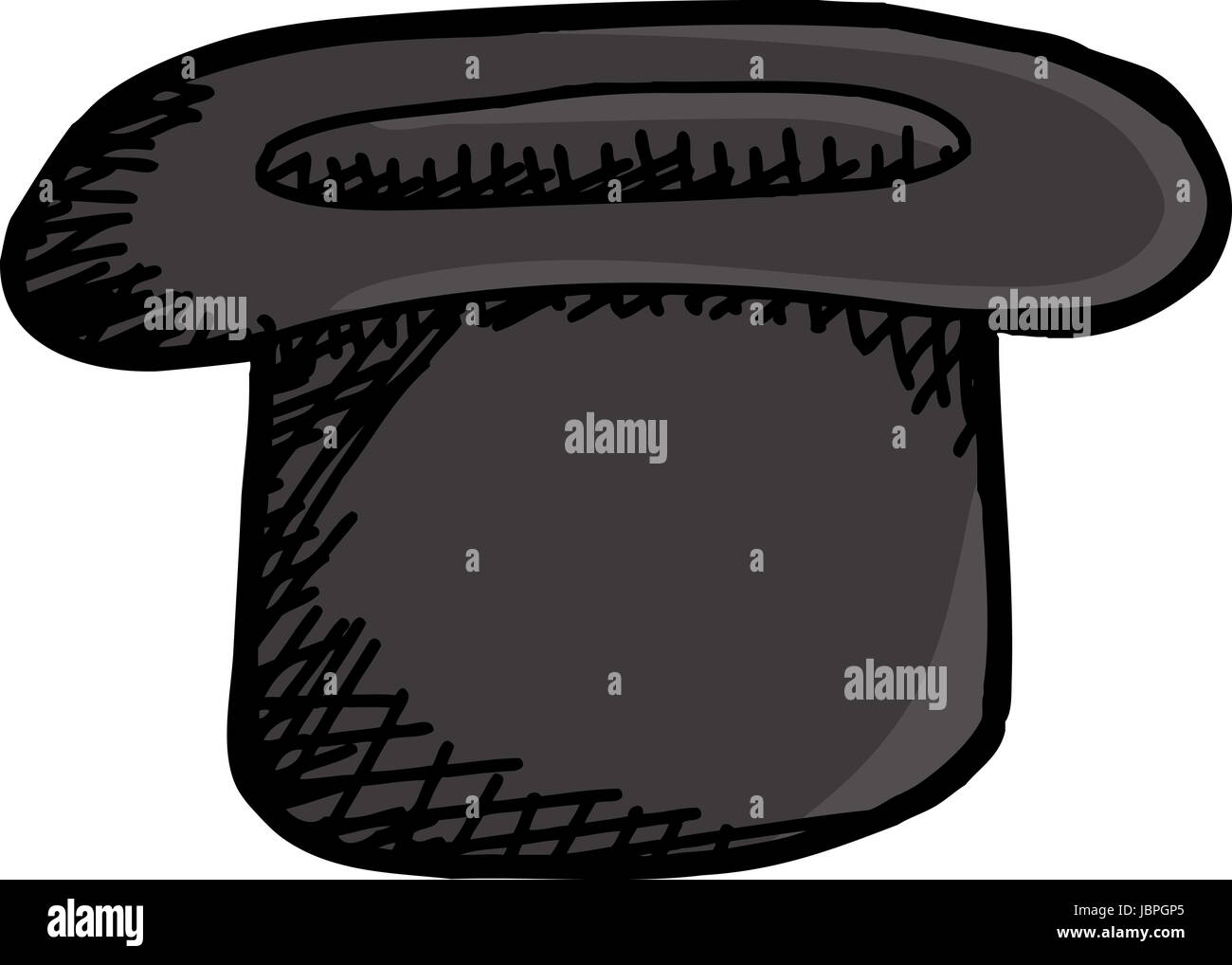 Single black magician hat on isolated white background Stock Photo - Alamy