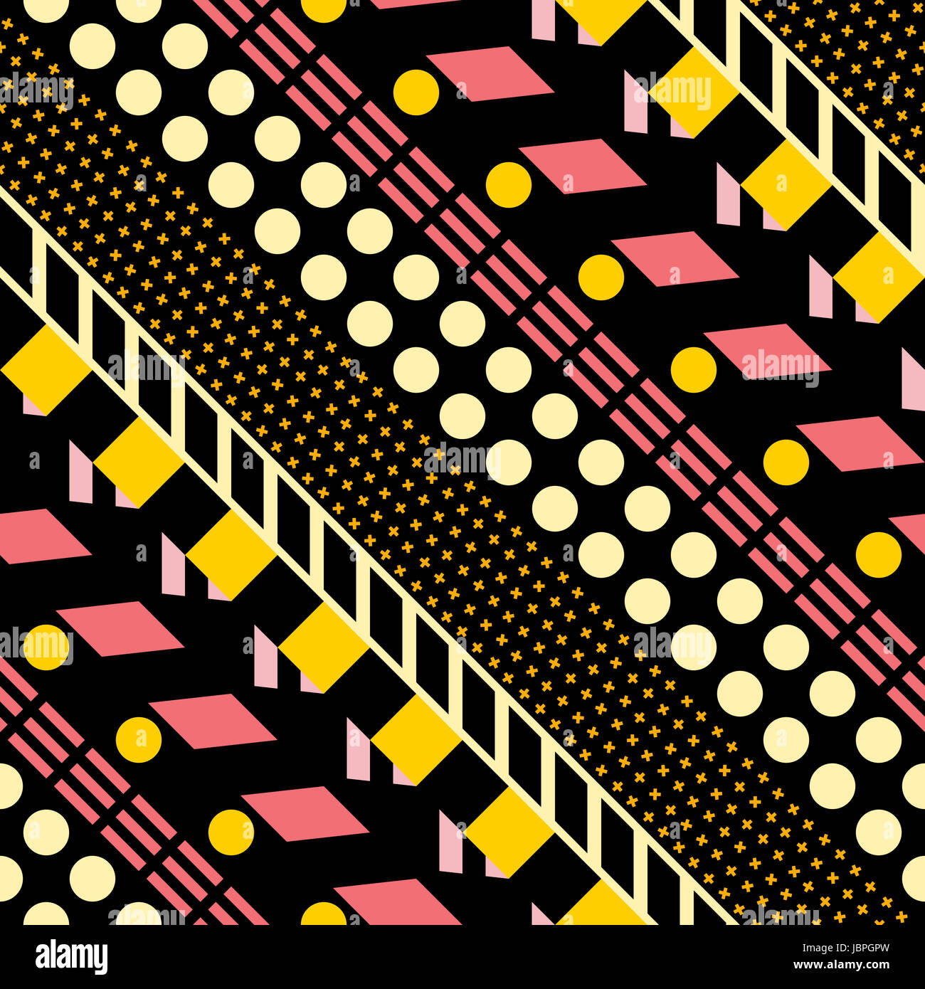 Retro color tribal seamless pattern. Fancy abstract geometric art print ...