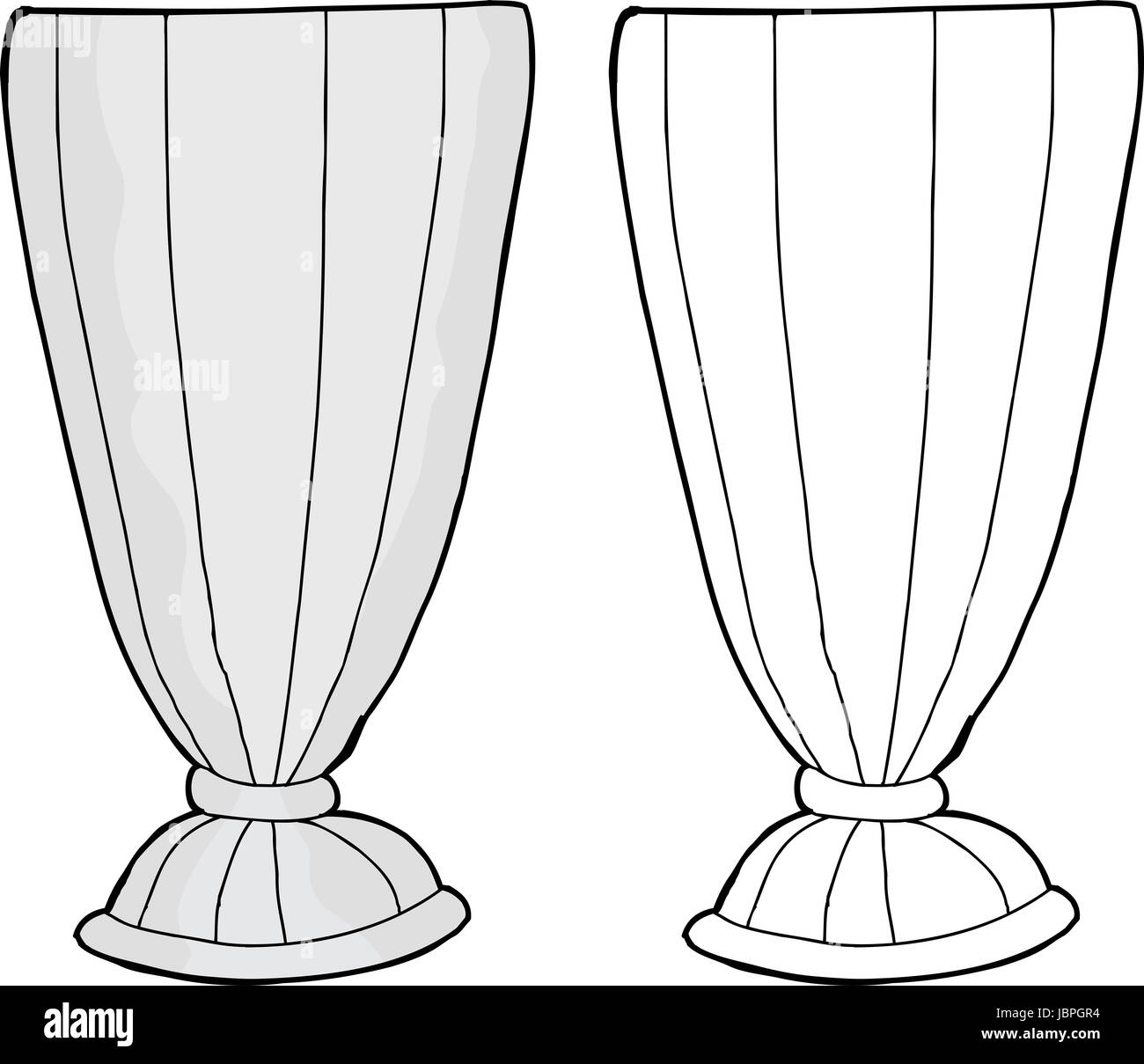 Empty milkshake glass cartoon over isolated background Stock Photo - Alamy
