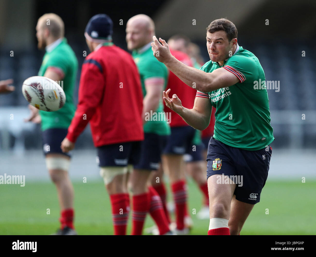 Lions Robbie Henshaw during the captain's run at Forsyth Barr Stadium ...