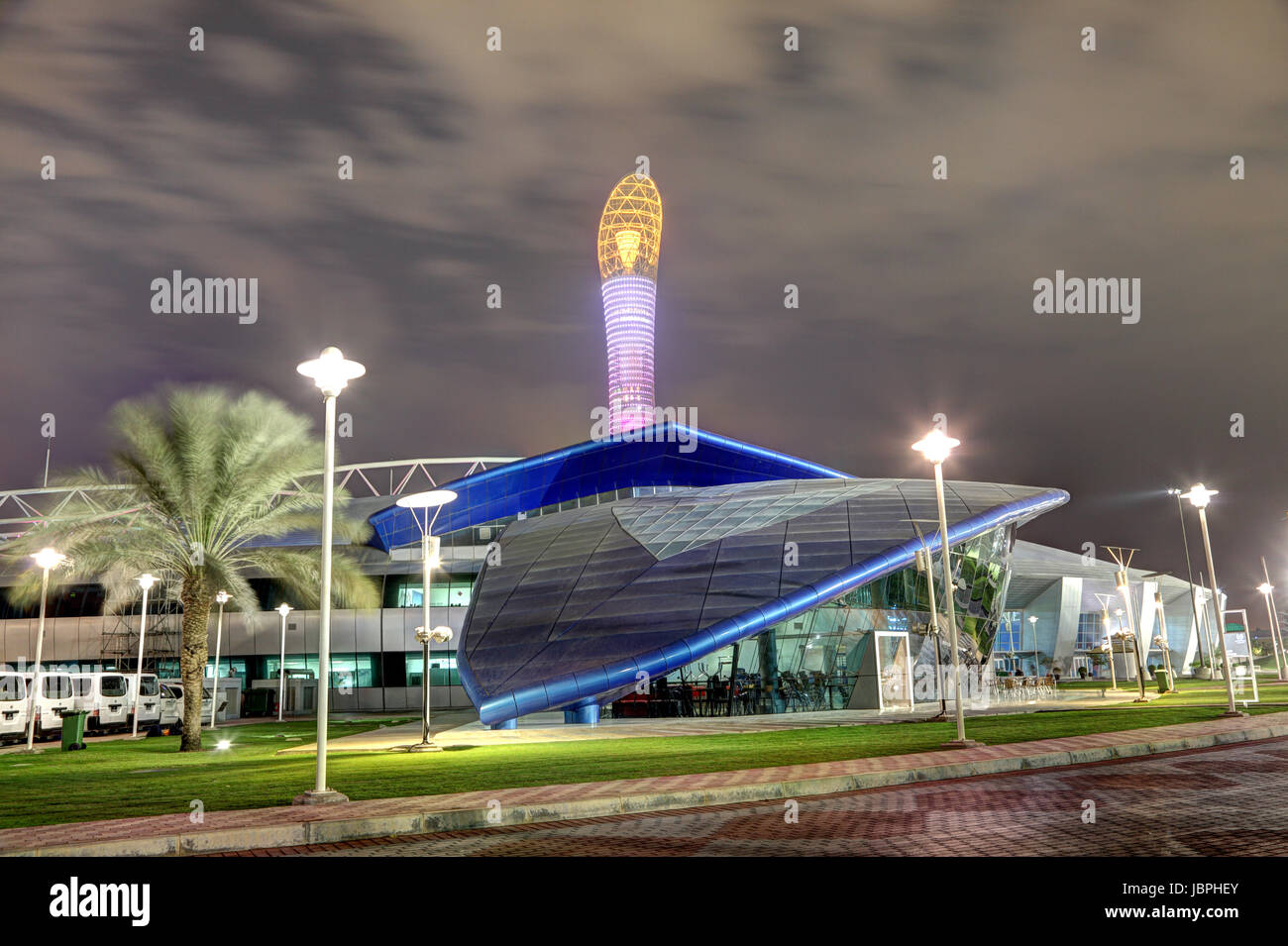 Doha khalifa stadium torch hi-res stock photography and images - Alamy