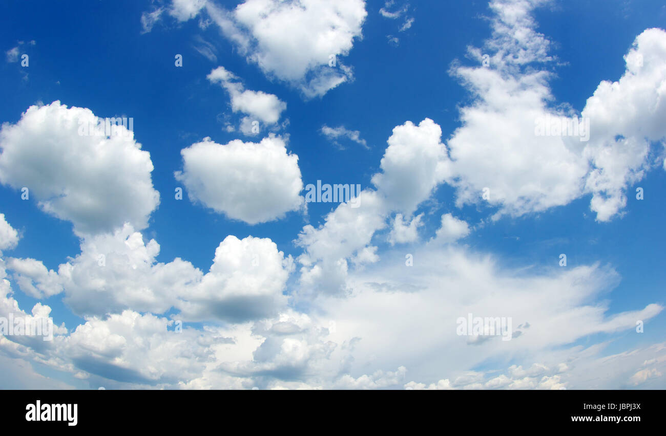 blue sky background with tiny clouds Stock Photo - Alamy