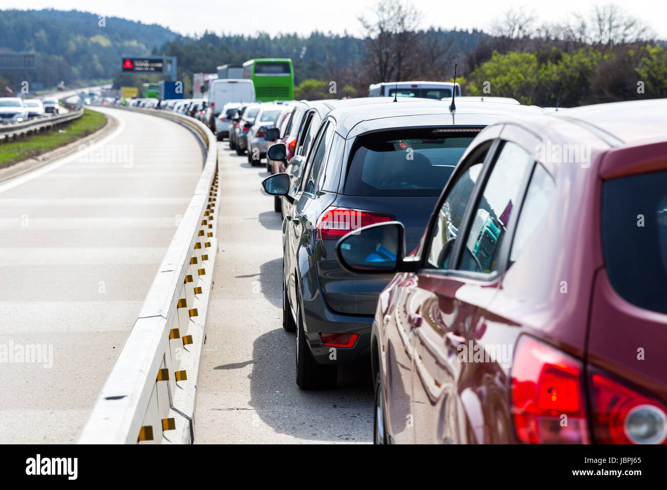 Cars in a traffic jam Stock Photo - Alamy