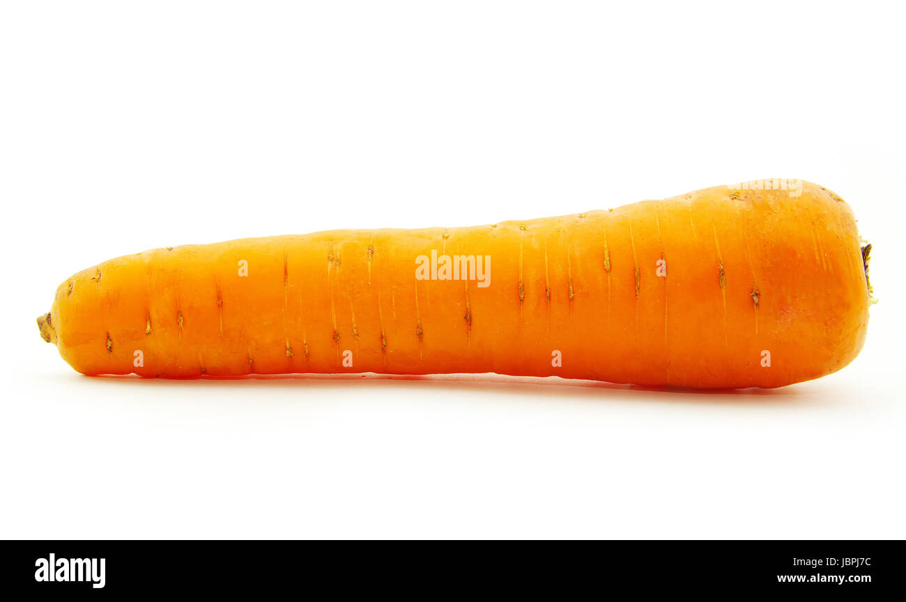 One carrot isolated on a white background Stock Photo - Alamy