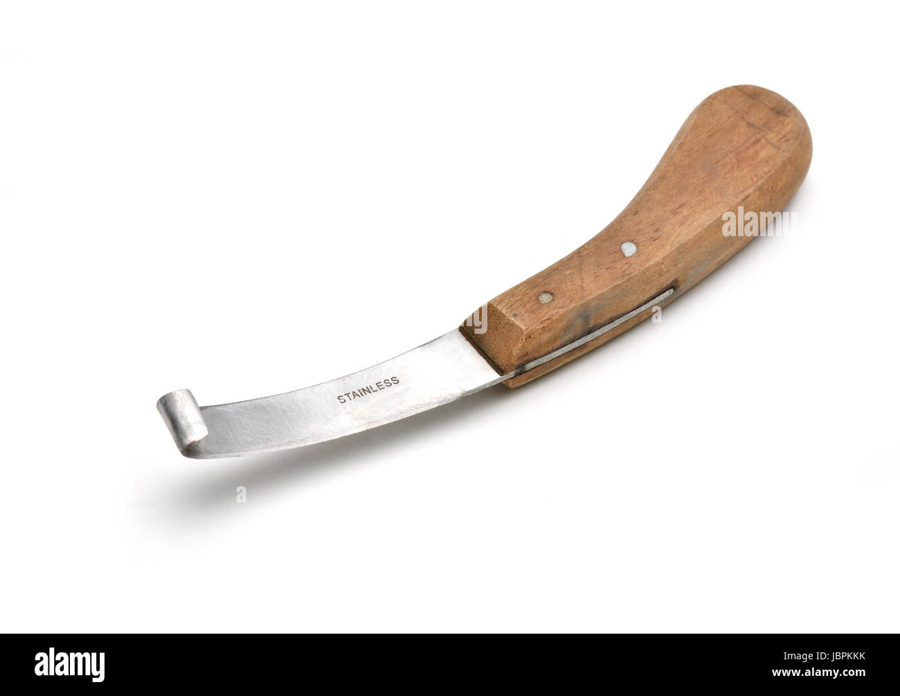 knife for trimming animal hoof on white background Stock Photo - Alamy